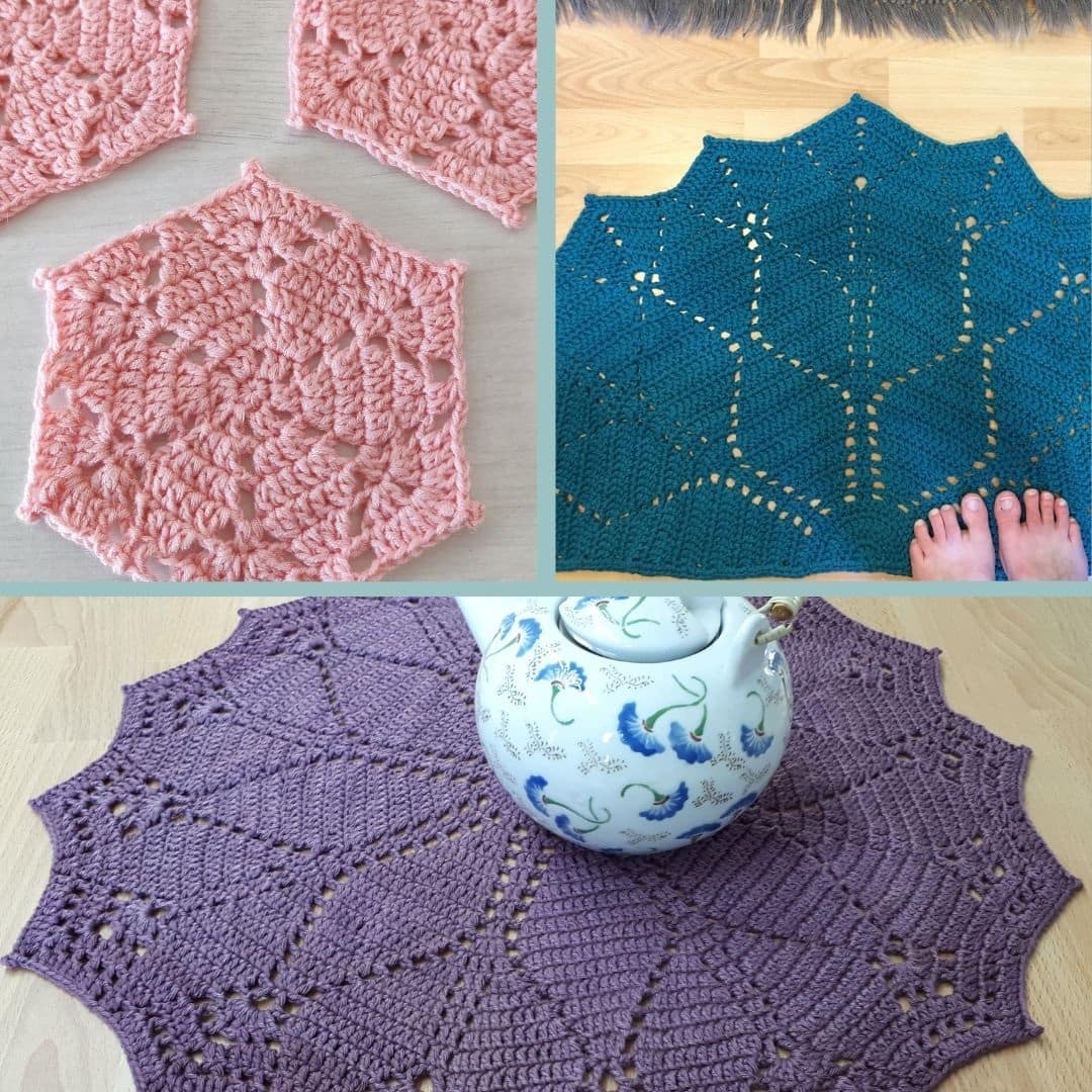 Half Circle Crochet Rug Pattern - Made by Gootie