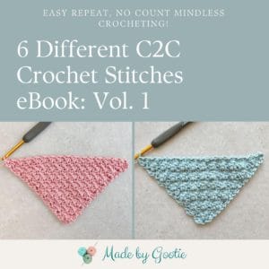 C2C Mini Bean Stitch Free Pattern - Made by Gootie