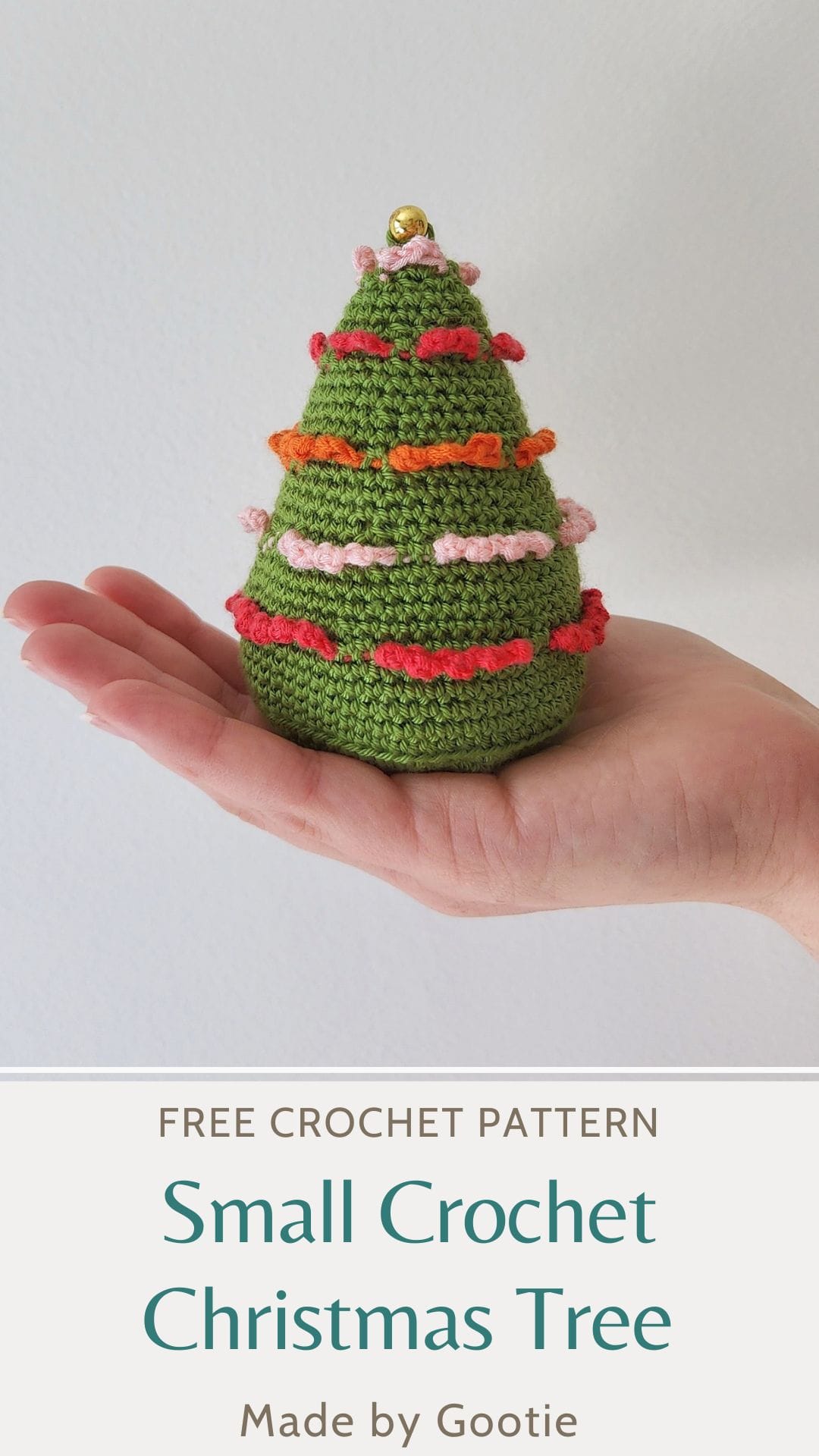 Free Small Crochet Christmas Tree Pattern - Made by Gootie