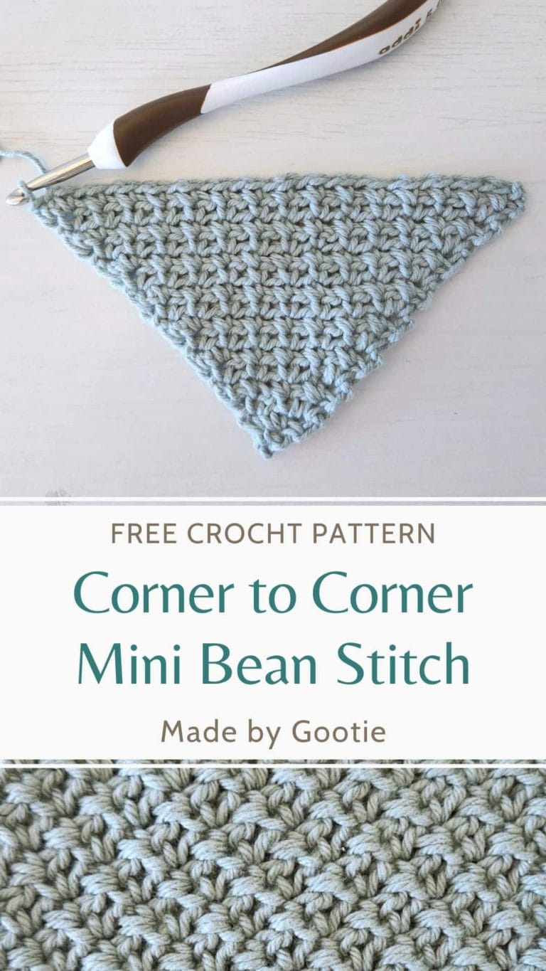Crochet Corner to Corner Mesh Stitch - Free Pattern - Made by Gootie