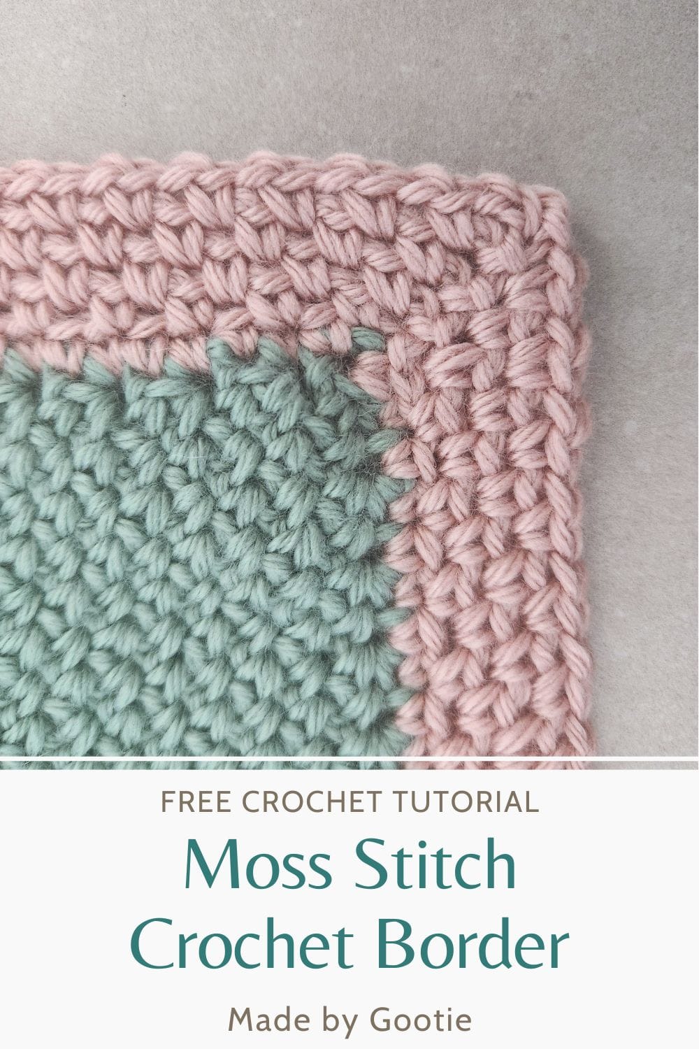 Moss Stitch Border - Simple Crochet Border for Blankets - Made by Gootie