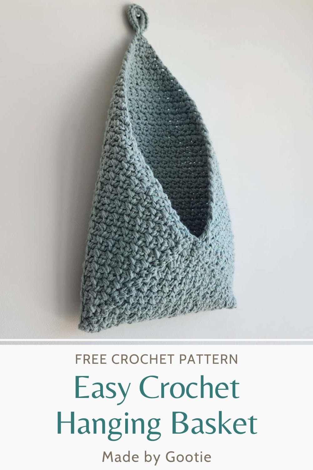 Easy Crochet Hanging Basket Free Pattern - Made by Gootie