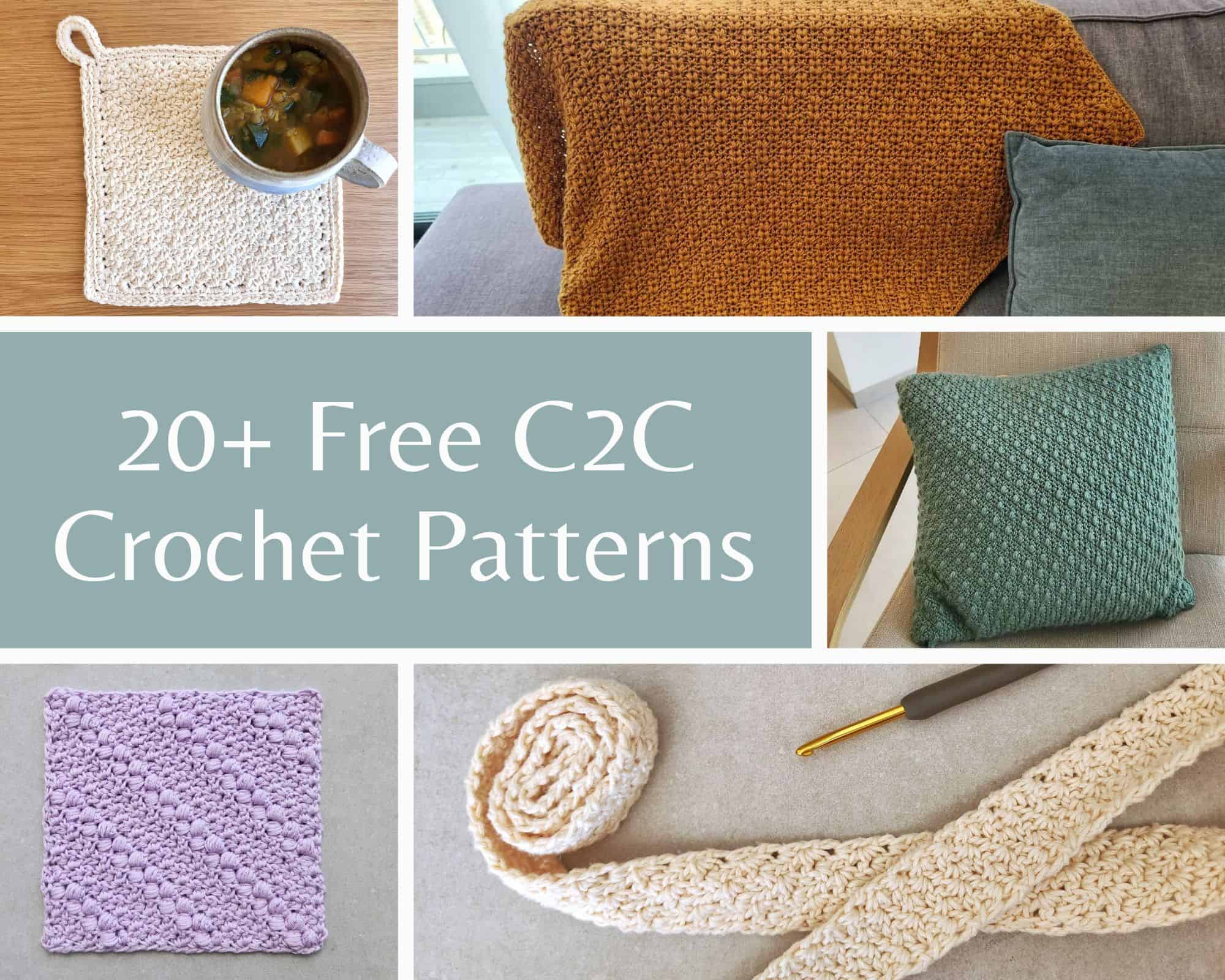 20 Free C2C Crochet Patterns - Made by Gootie