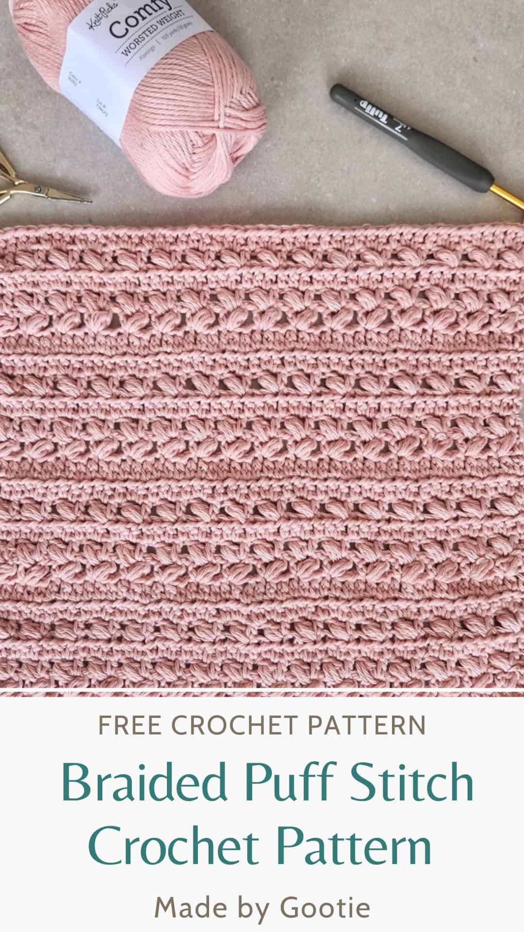 Crochet Puff Stitch Pattern - Drifting Puffs - Made by Gootie