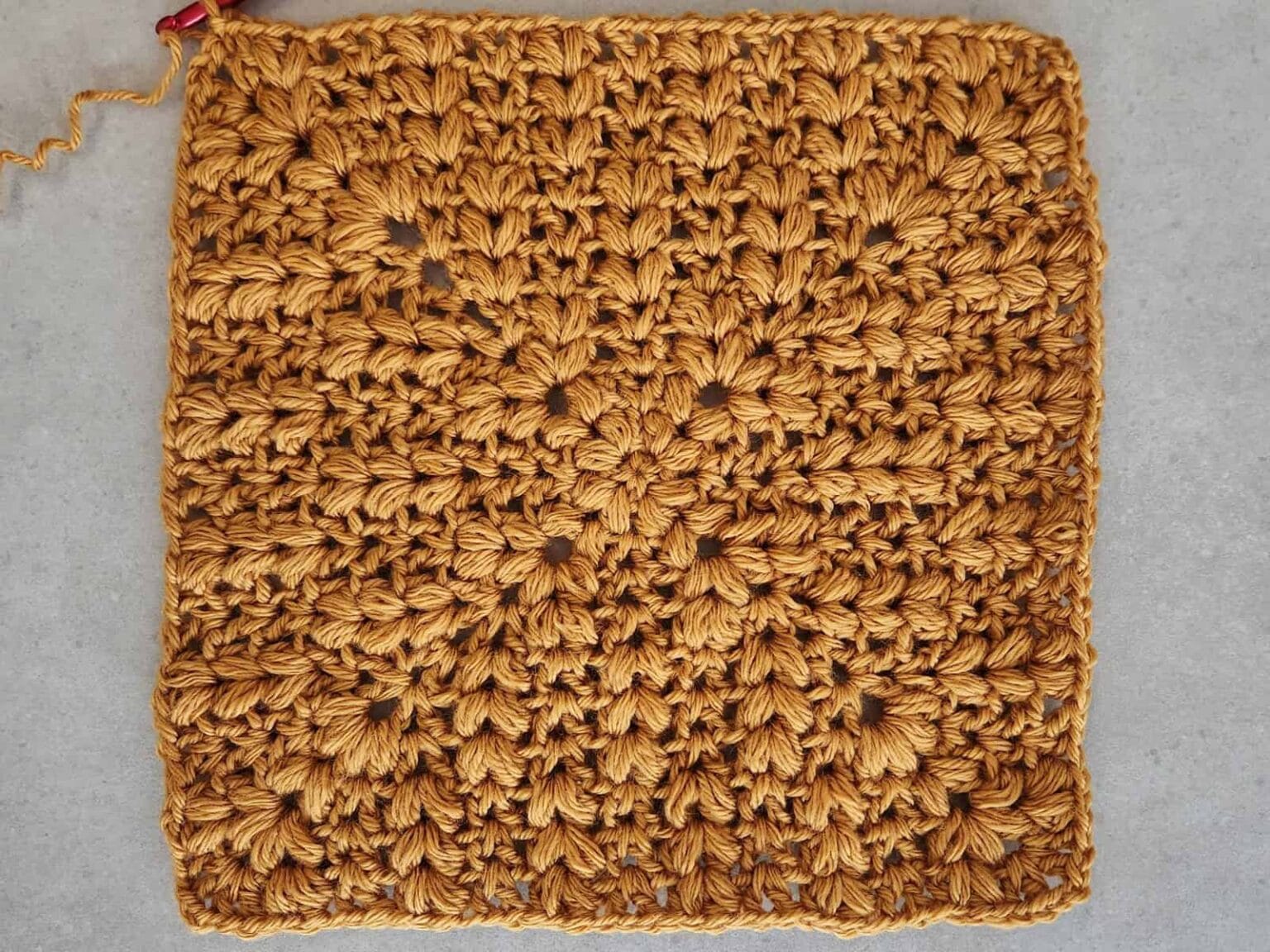 Waves of Grain Square- Unique Granny Square Pattern - Made by Gootie