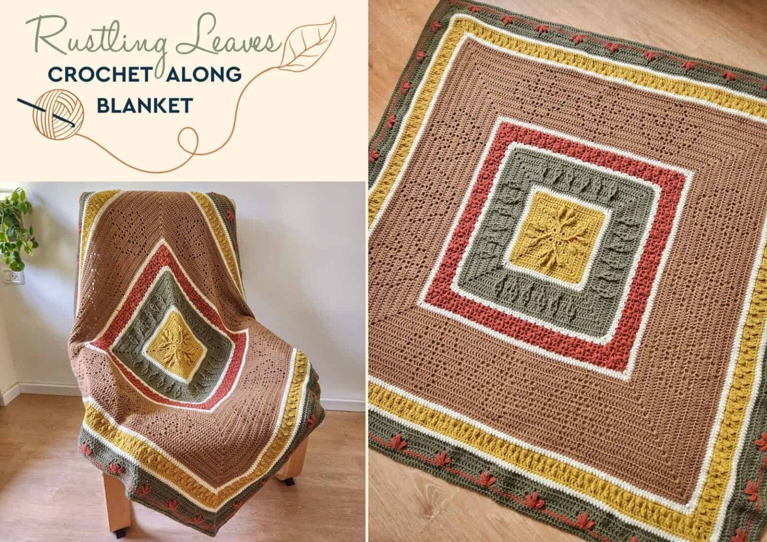 Autumn Crochet Blanket - Rustling Leaves Crochet Along Blanket - Made ...